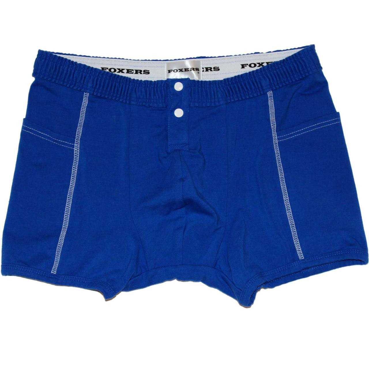 Men's Royal Blue Boxer Brief with Pockets | FOXERS