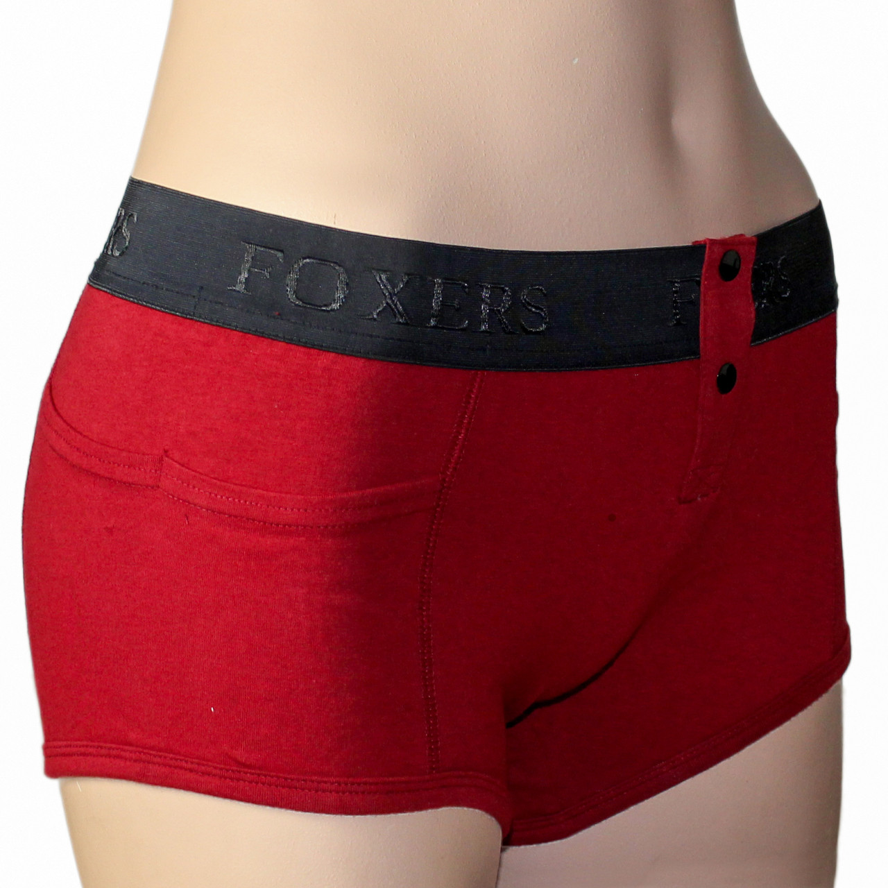 Black Cherry Tomboy Boxer Brief | Dark Red Tomboy Underwear | FOXERS
