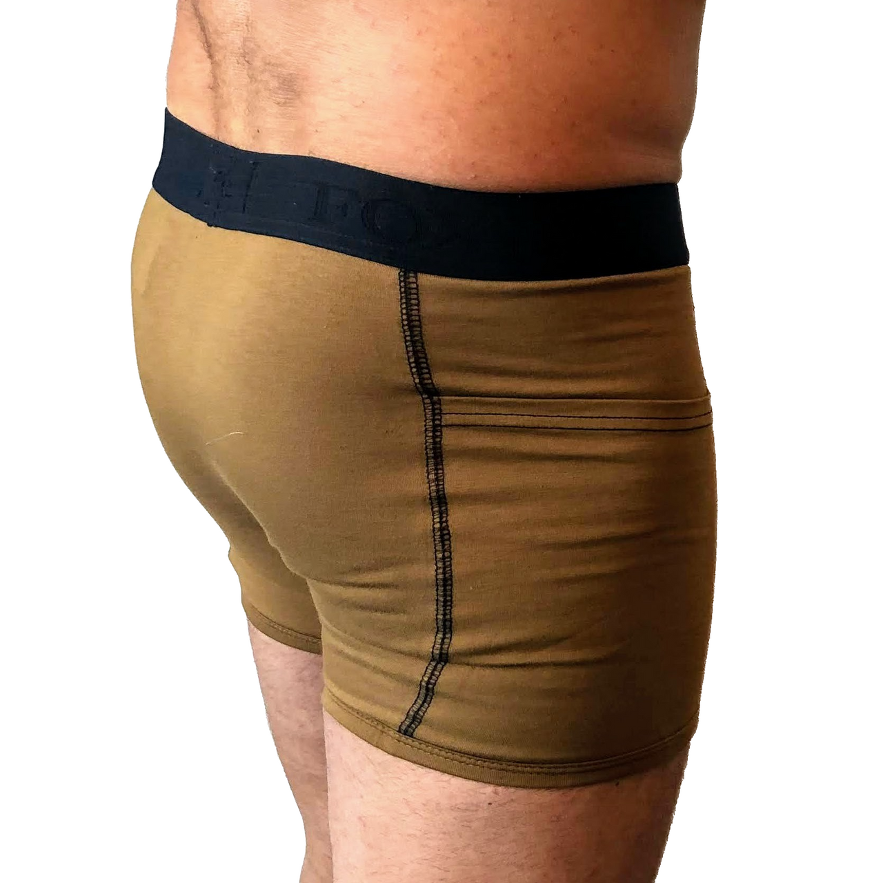 Bronze Men's Boxer Briefs with black FOXERS logo band