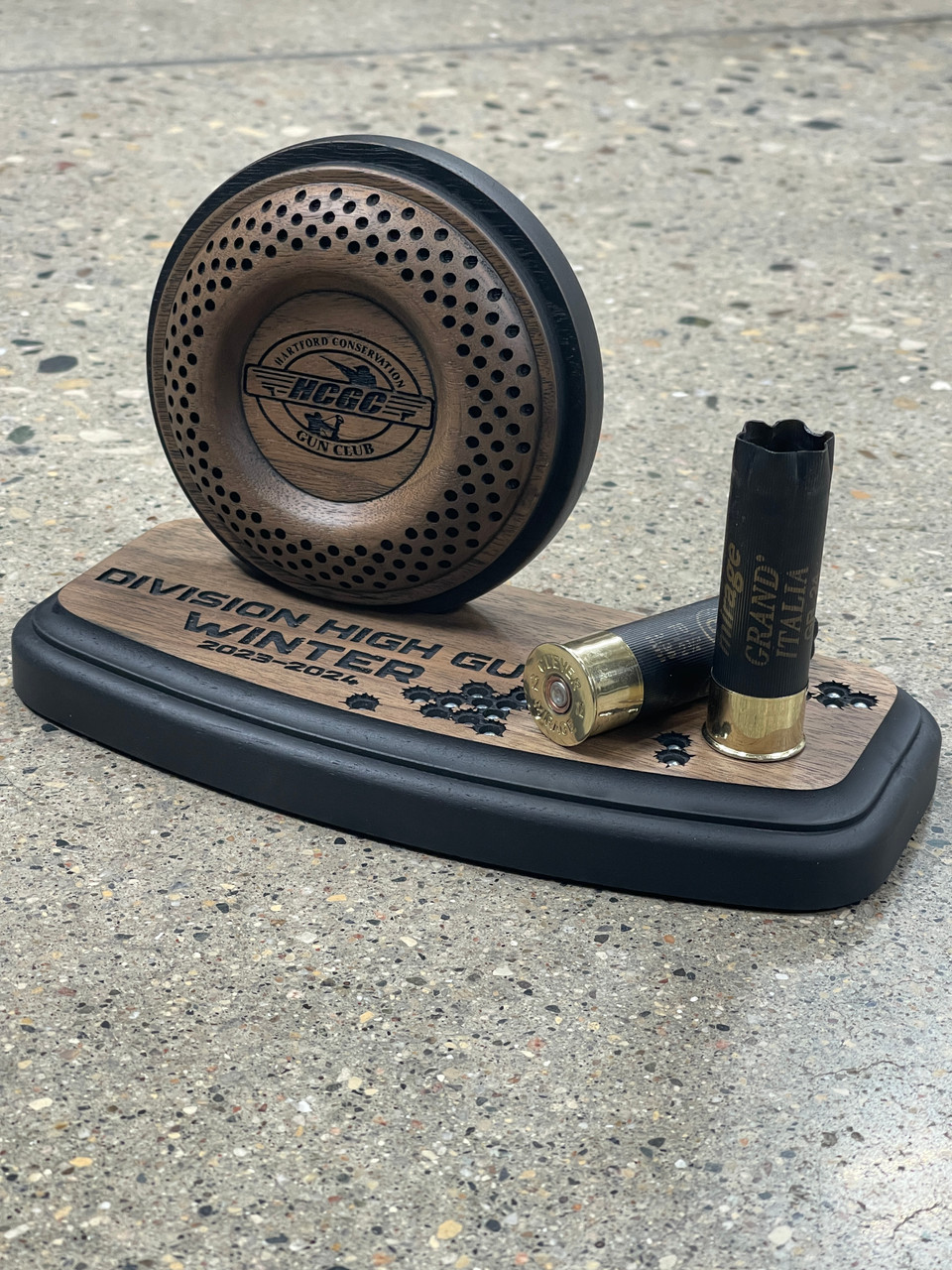 WOOD TARGET AWARDS - 6" WOOD TARGET - Trap Shooting Trophies