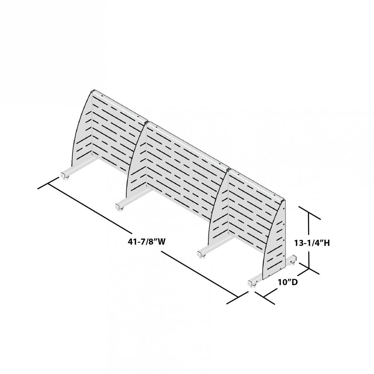 PanelRak 42"W x 12"H Countertop Shroud Kit - FOODPROS