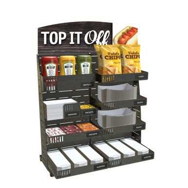 PanelRak Condiment Countertop Kit 24"W x 24"H - Medium with Header ...