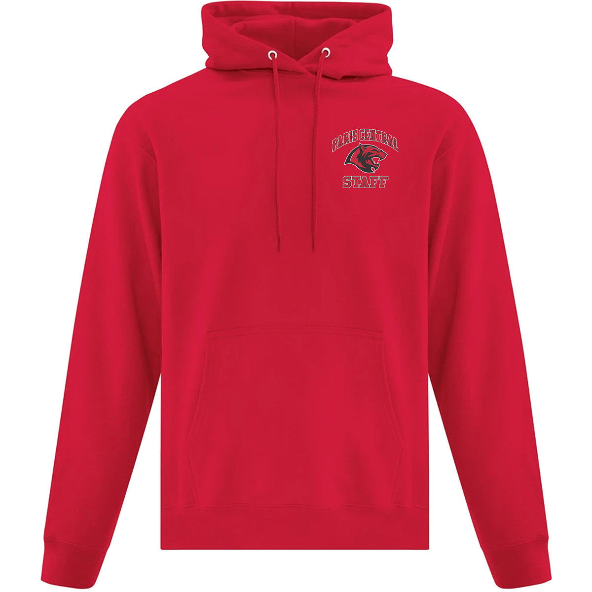 PCS Adult Fleece Hooded Sweatshirt - Red (Staff) | SchoolWear.ca