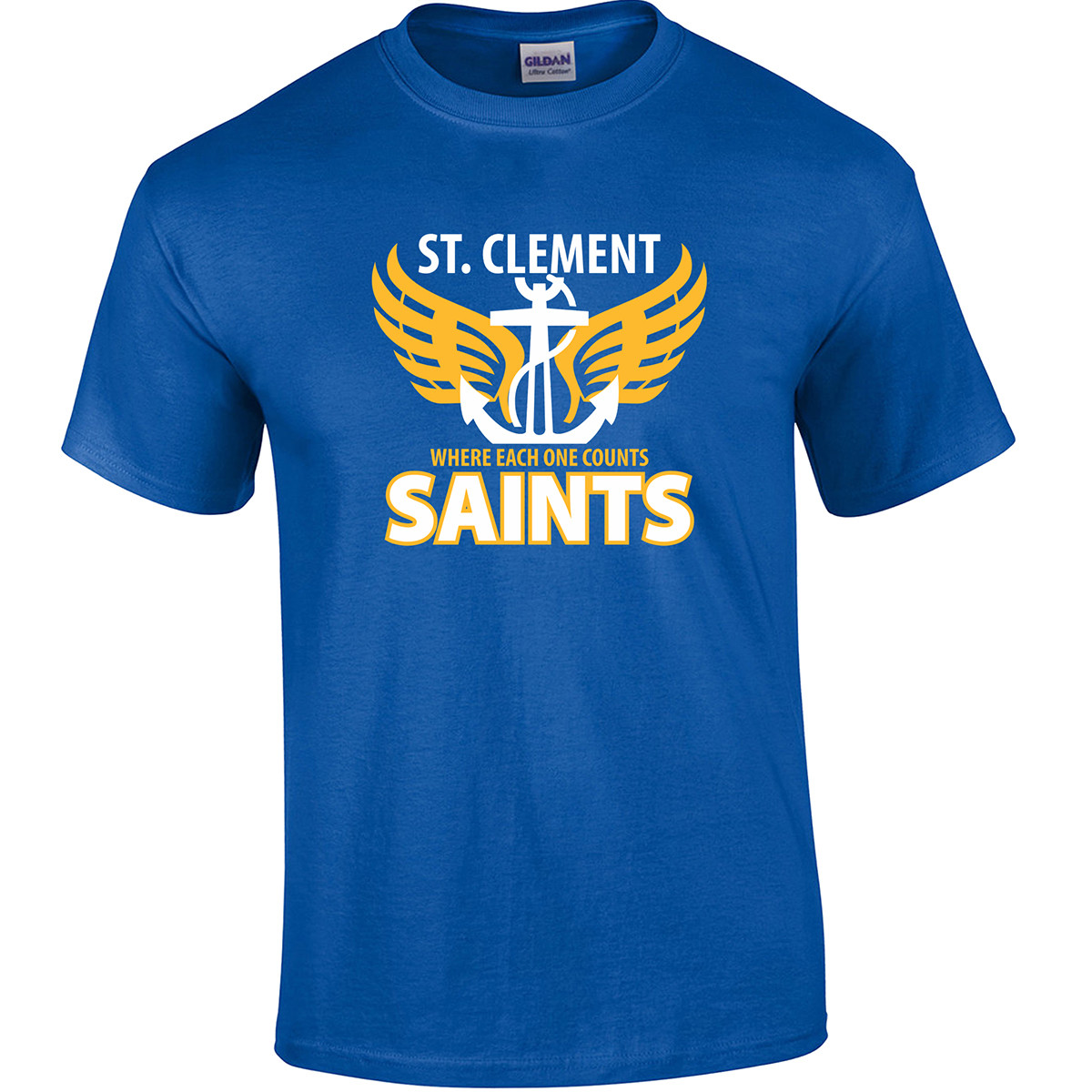 CLE Adult Ultra Cotton T Shirt - Royal (Student) | SchoolWear.ca