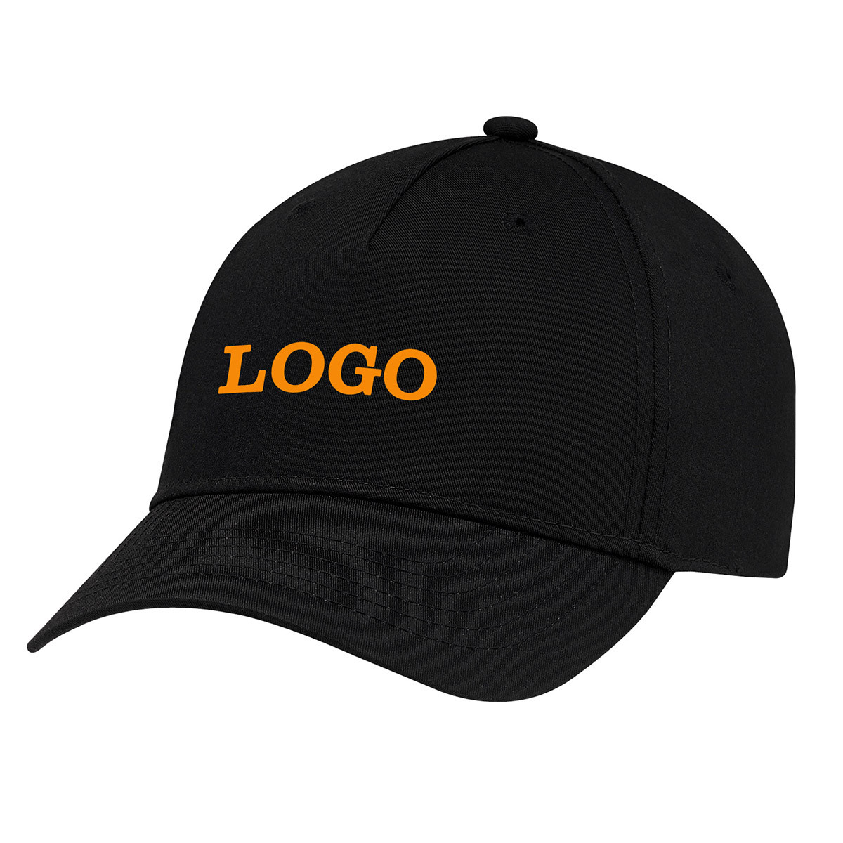 AJM Polycotton Snapback Baseball Hat - Black | SchoolWear.ca