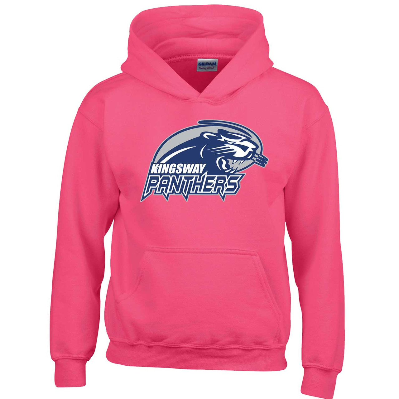 KIN Youth Heavy Blend Hooded Sweatshirt - Heliconia (Design 1 ...