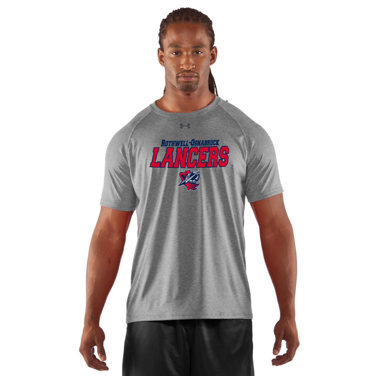 ROD Under Armour Men’s Short Sleeve Locker Tee - Grey | SchoolWear.ca