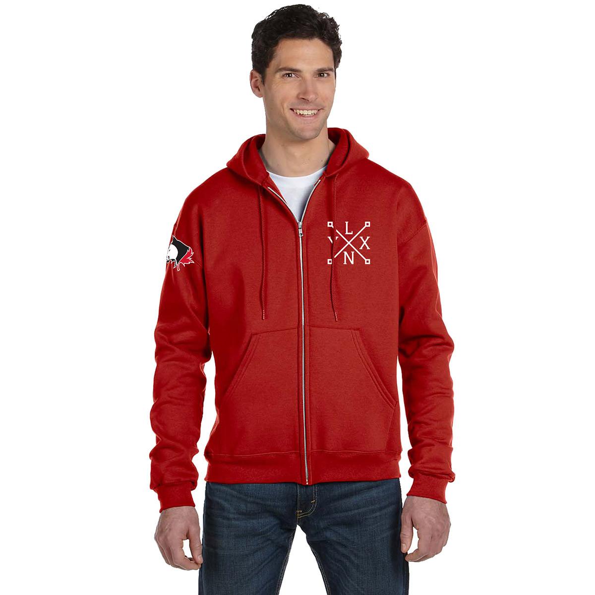 DISC**** SLSS Champion Men's Double Dry Eco Full-Zip Hood (Design 3 ...