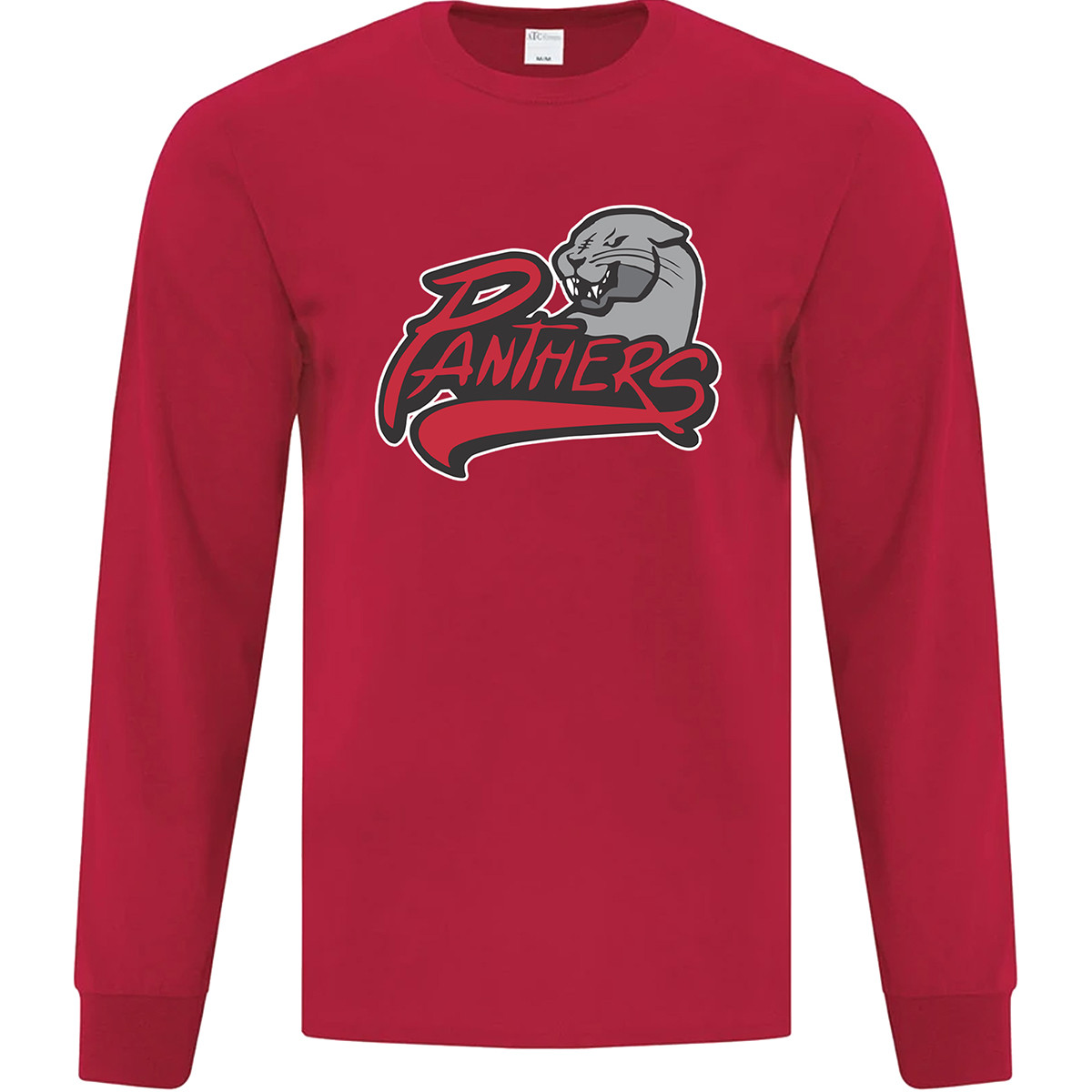 DNV Adult Everyday Cotton Long Sleeve Tee - Red | SchoolWear.ca