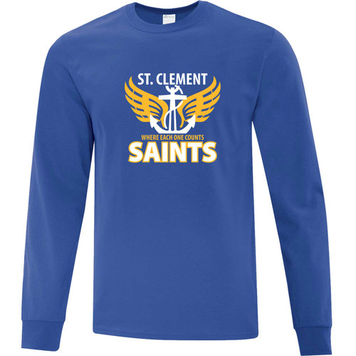 CLE Adult Ultra Cotton Long Sleeve T Shirt - Royal (Student ...