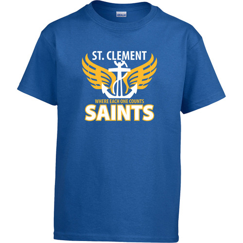 CLE Youth Ultra Cotton T Shirt - Royal (Student) | SchoolWear.ca