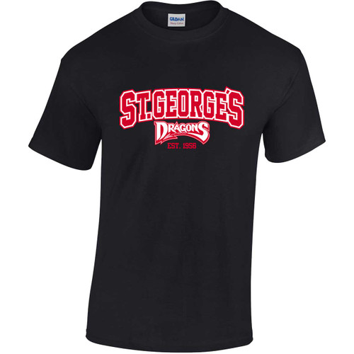 STG Adult Short Sleeve St. George's T-Shirt - Black | SchoolWear.ca