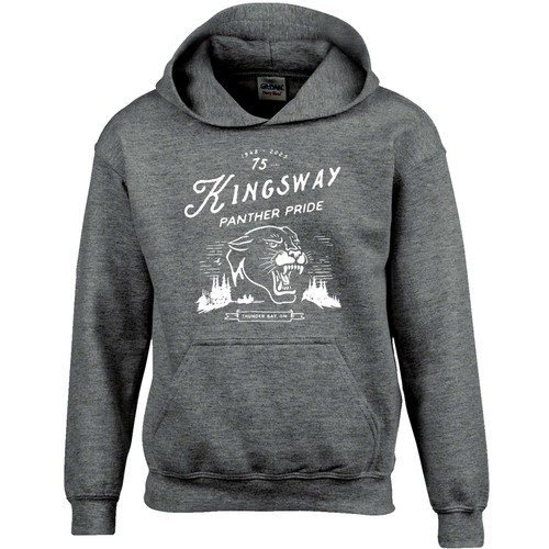 KIN Youth Heavy Blend Hooded Sweatshirt - Dark Heather (Design 2 ...