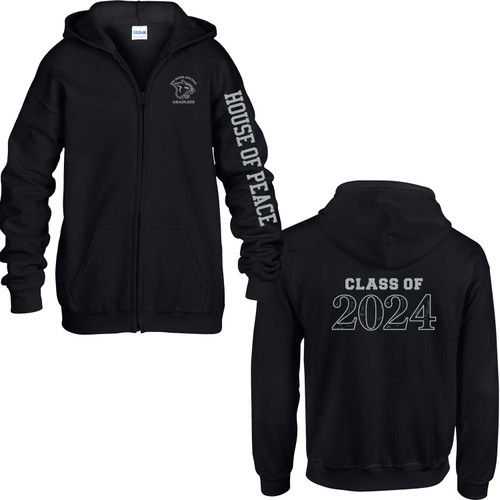 SPP Youth Heavy Blend Full-Zip Hooded Grad Sweatshirt - Black ...
