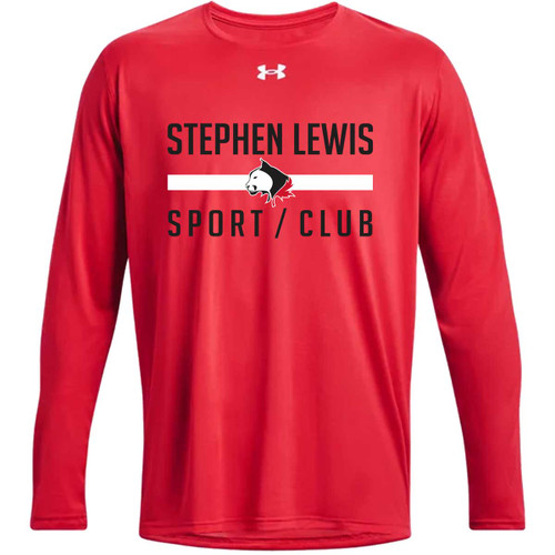 SLS Under Armour Men's Tech Team Long Sleeve Tee - Red | SchoolWear.ca