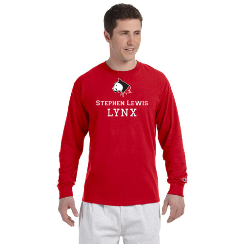 DISC**** SLS Champion Men's Long-Sleeve T-Shirt (Design 1) - Red ...