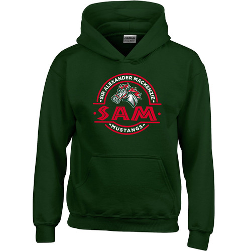 AMS Youth Heavy Blend 8 oz., 50/50 Hooded Sweatshirt - Forest Green | SchoolWear.ca
