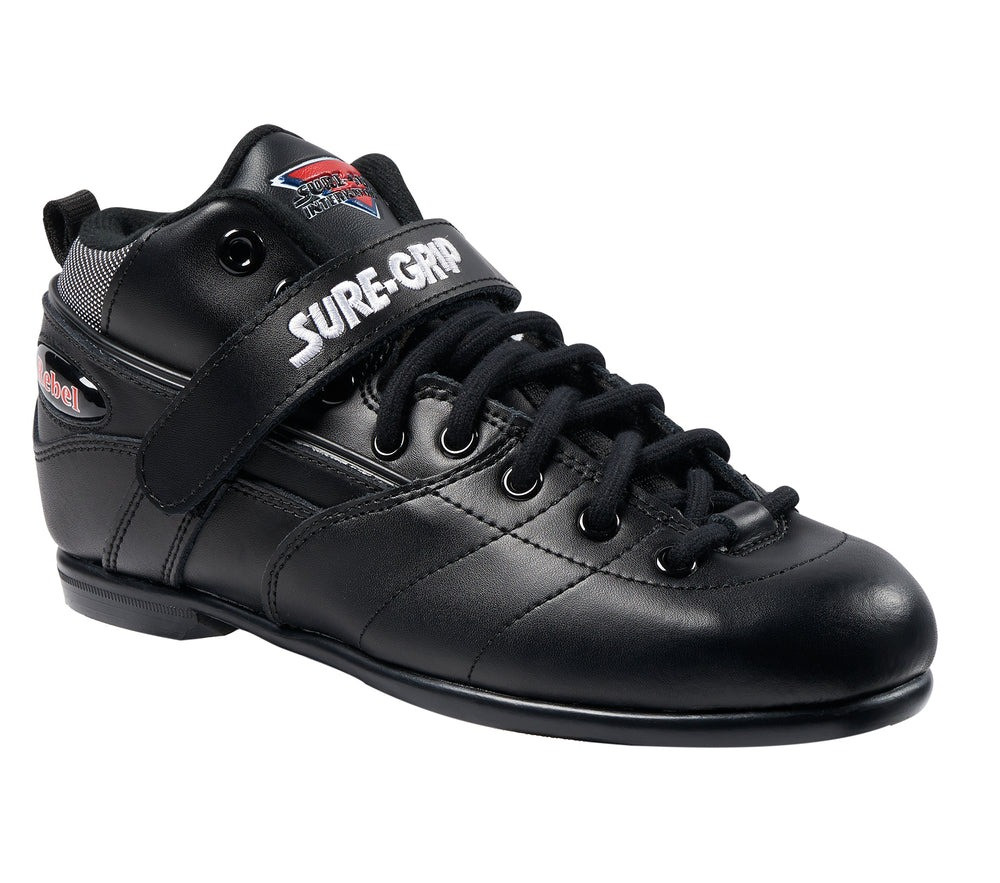Sure-Grip Rebel Black Leather Roller Skate Boot