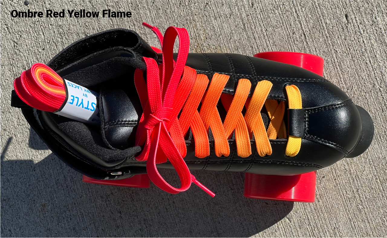 Style Roller Skate Laces by DerbyLaces - All Patterns (72, 96 or 108 inch)
