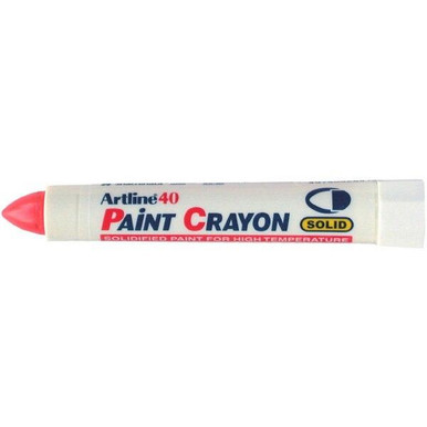 Artline 40 Permanent Paint Crayon Red BOX12 : 104002 | The Stationery Store