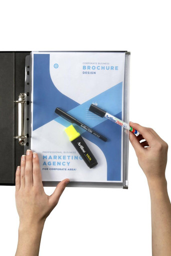 Marbig Binder Wallet A4 Right Side Zip Open Clear X CARTON of 12 : ...