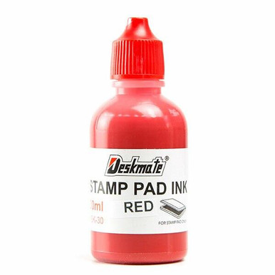 Deskmate Stamp Pad Refill Ink 30ml Red : 40015 | The Stationery Store