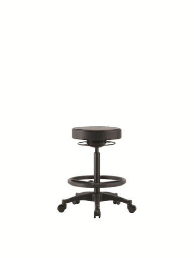 Buro Polo Stool Black : 142-PU3-AT | The Stationery Store