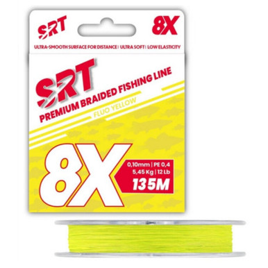 Sert Tresse 8x SRT Braid 135m Fluro Yellow Spools (8 Strand)