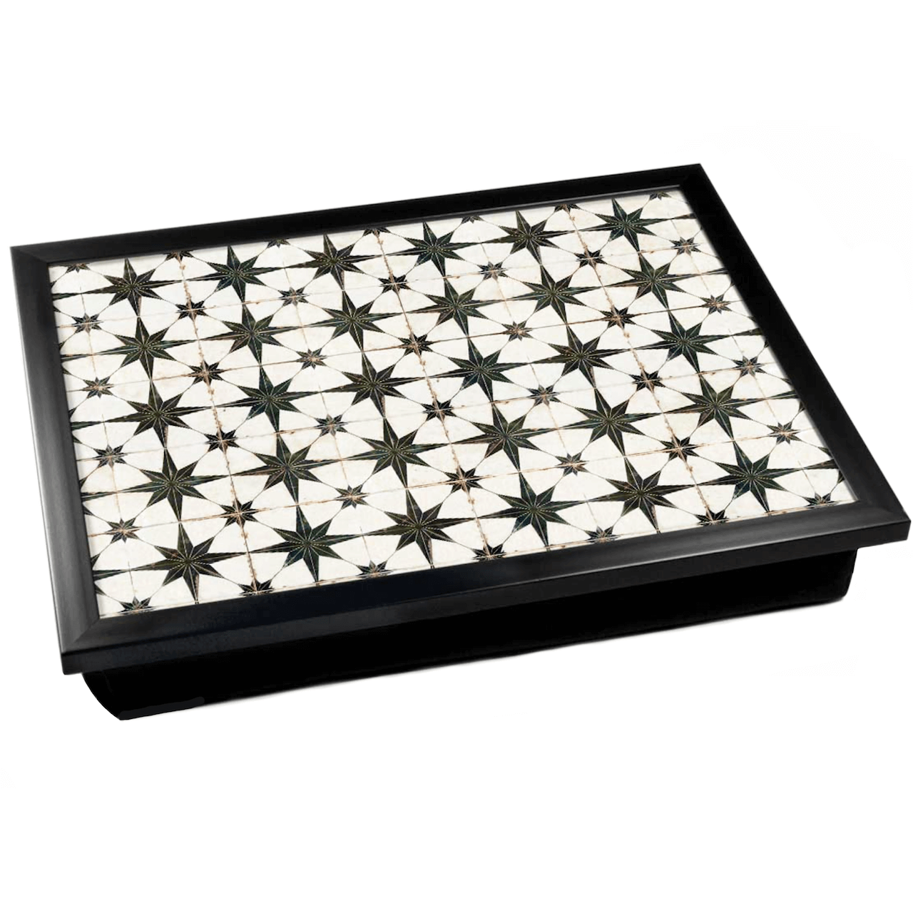 Vintage Black Star Lap Tray with Black Frame by TROVE