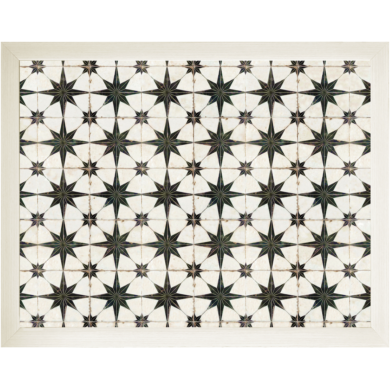 Vintage Black Star Lap Tray with Cream Frame by TROVE