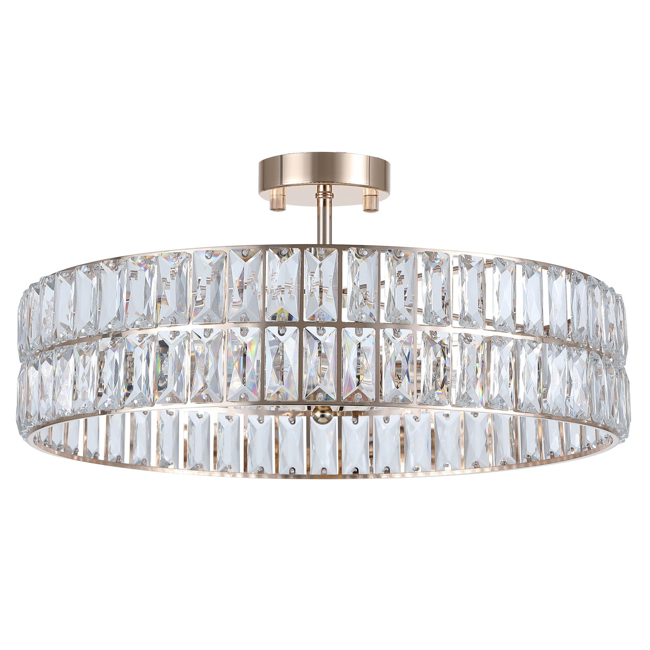 Saint Round Crystal Ceiling Light