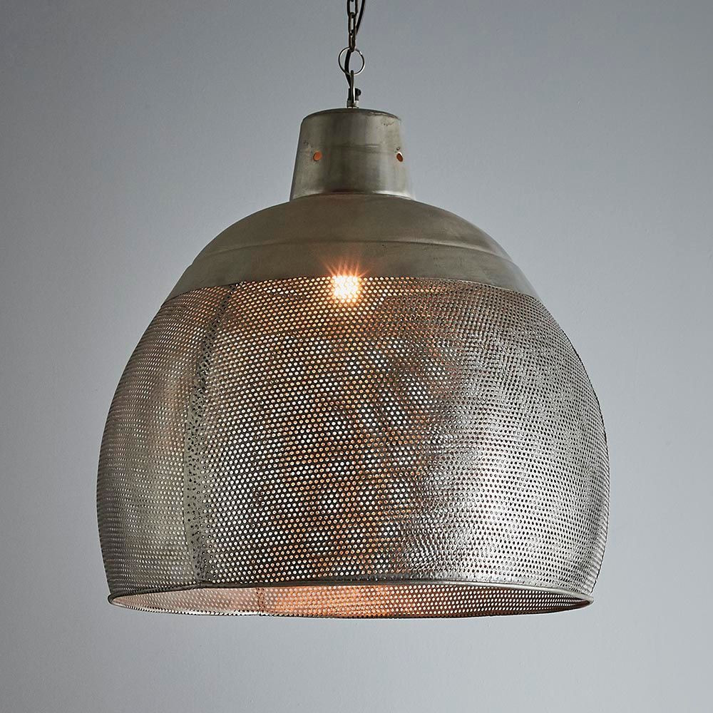 Zircon Perforated Zinc Dome Pendant Light - Zest Lighting