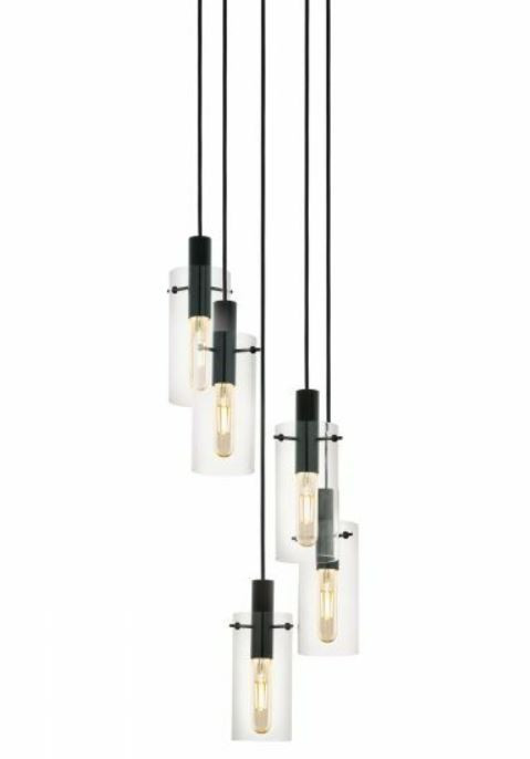 Montefino 5 Light Cylinder Cluster Pendant Light - Zest Lighting