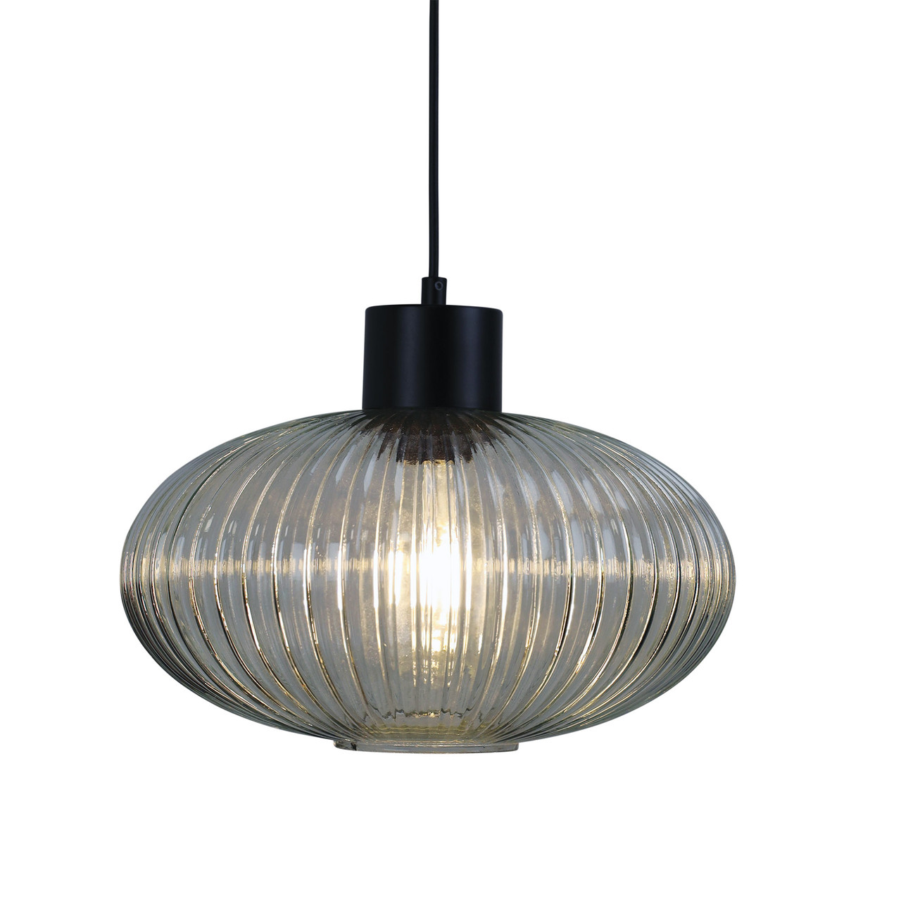 Mile Large Oval Clear Glass Suspension Light - Zest Lighting