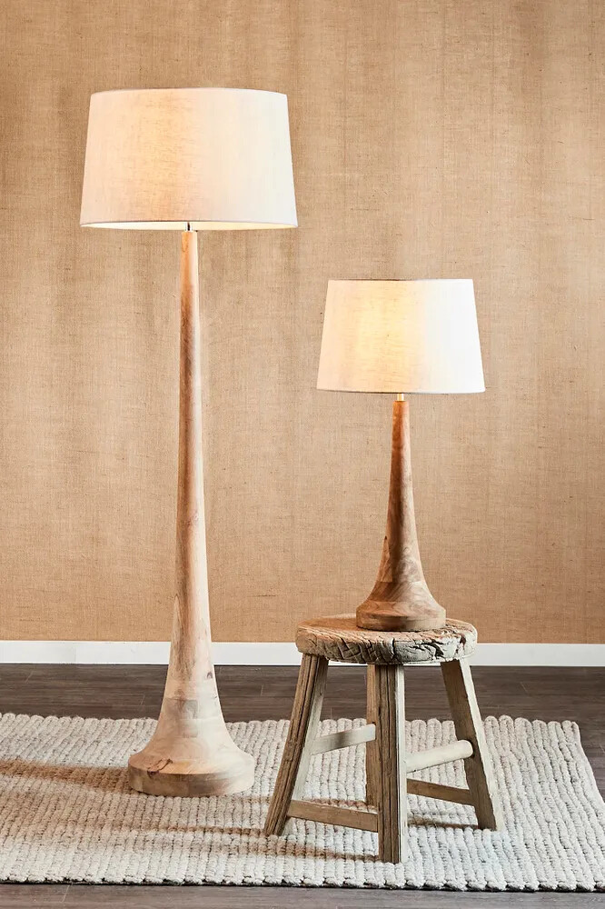 Lancaster Light Natural Timber Table Lamp - Zest Lighting