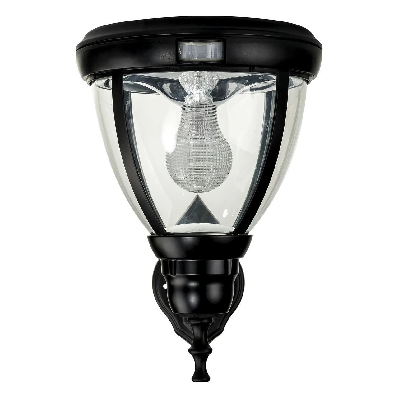 Jill Black Traditional Solar Wall Light with Motion Sensor - Zest Lighting