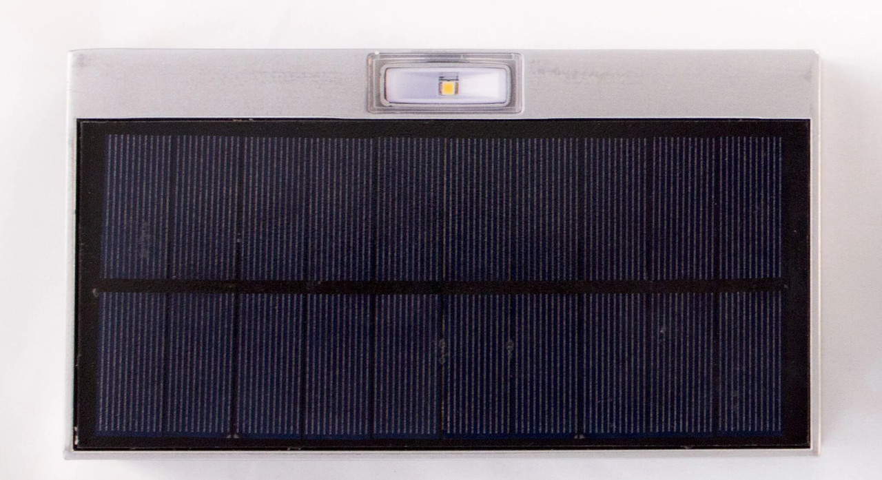 Mio Silver Modern Solar Up and Down Wall Light - Zest Lighting