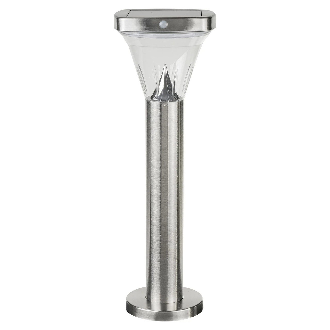 Stainless Steel Square Lid Garden Bollard with Sensor - Zest Lighting
