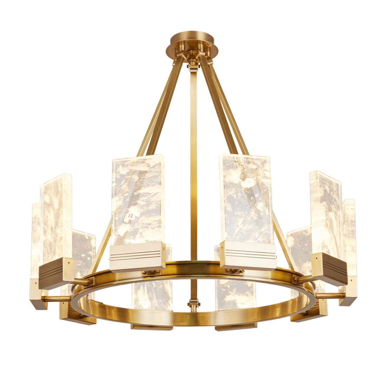 Chantily 10 Light Ring Frame Crystal Chandelier - Zest Lighting