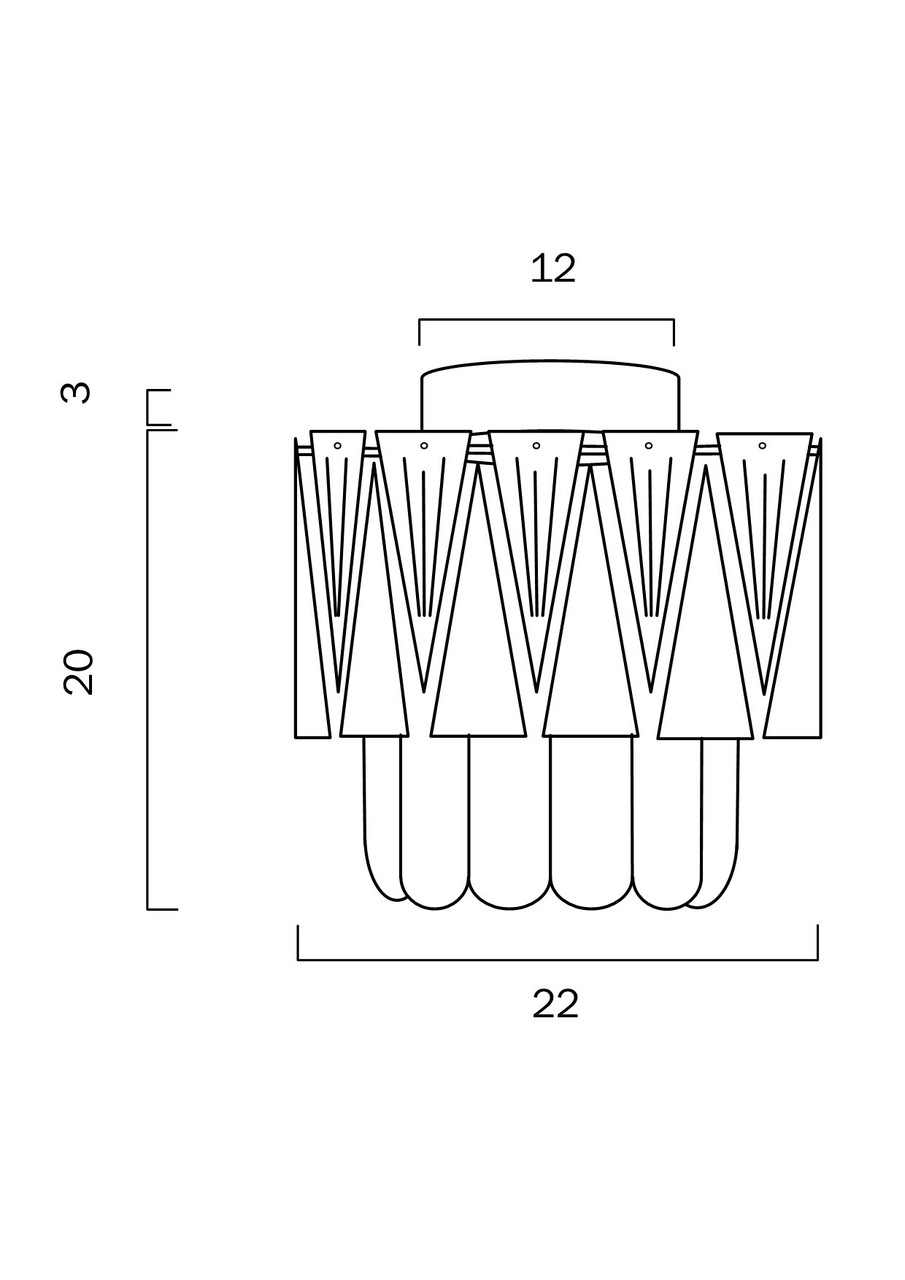 Valencia Chrome Crystal Tiered Ceiling Light