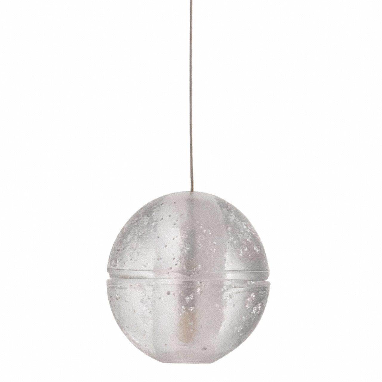 Space Bubble Spherical Clear Glass Single LED Pendant Light