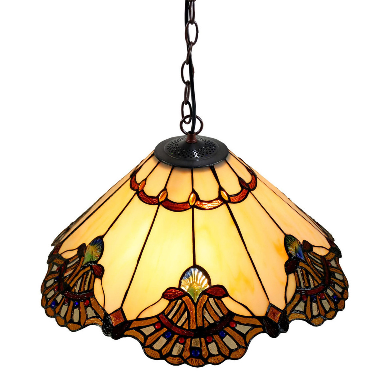 Benita Beige Tiffany Pendant Light