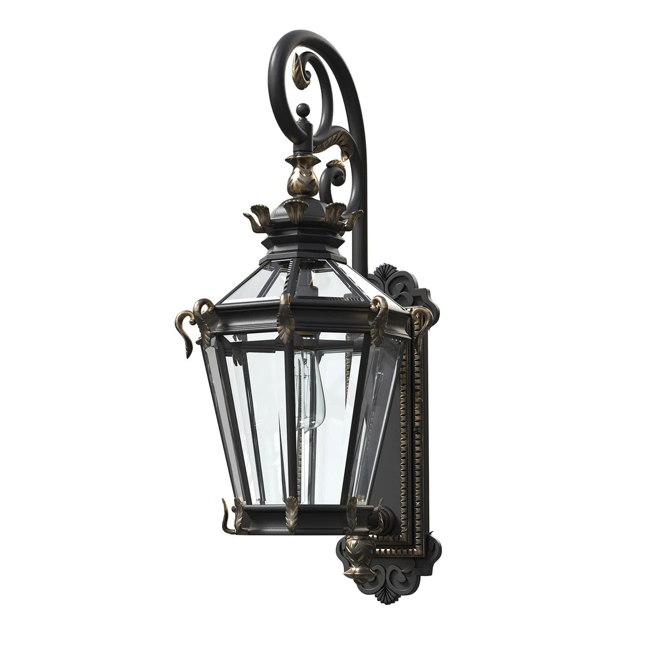 Serge Matt Black Traditional Coach Wall Light