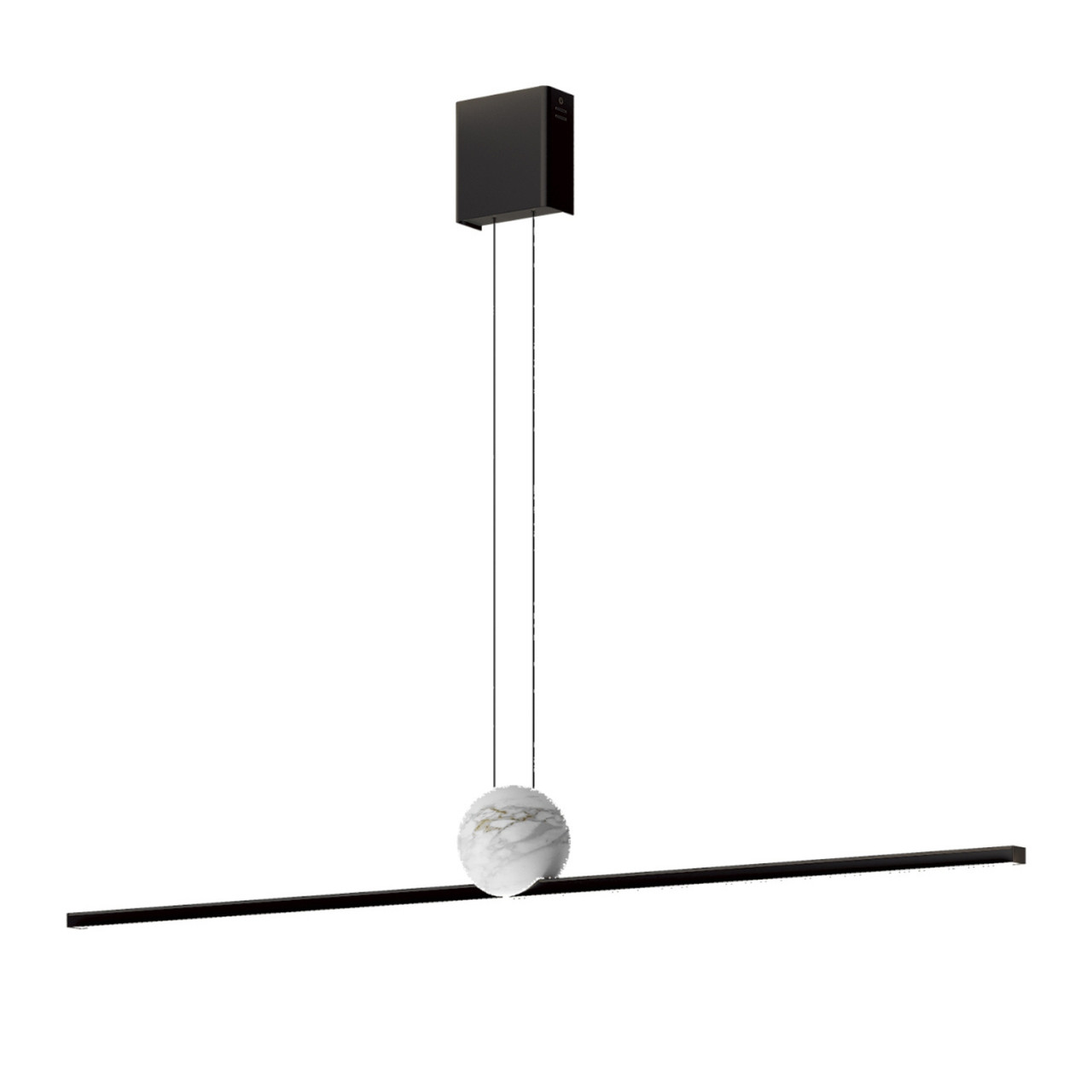 Regolo Matt Black Ruler Pendant