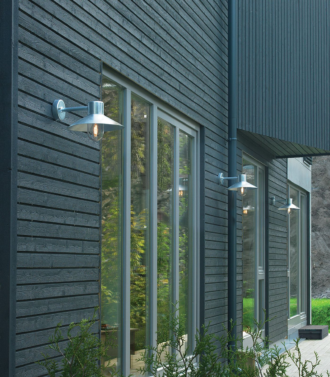Lund Galvanised Steel Cone Wall Light
