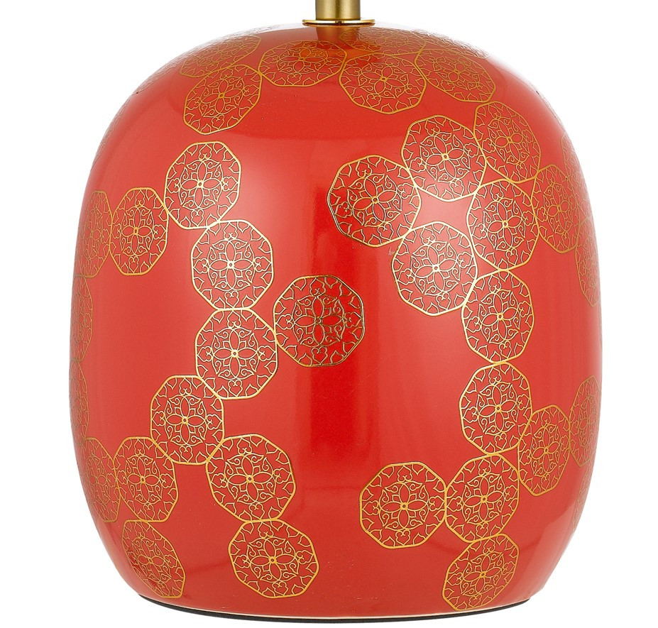 Winnipeg Glazed Red Ceramic Table Lamp