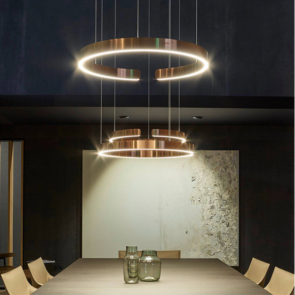 Golden Smart Ring LED Pendant Light