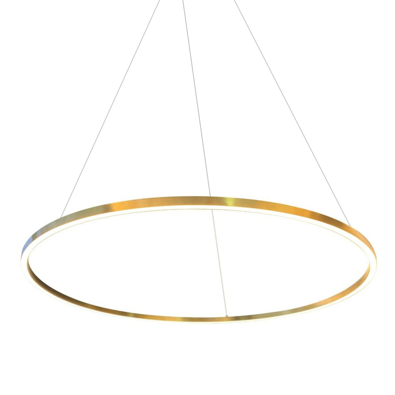 Brushed Golden Ring Down LED Pendant Light - Zest Lighting