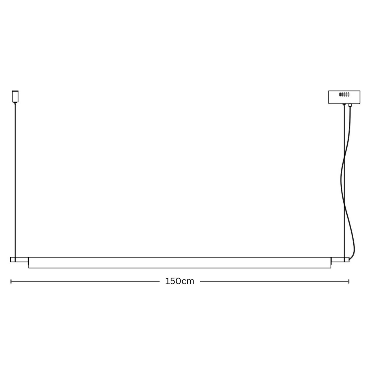 Slate Brass Linear LED Pendant Light - Zest Lighting