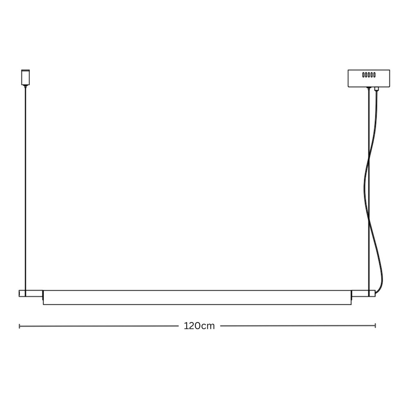 Slate Brass Linear LED Pendant Light - Zest Lighting
